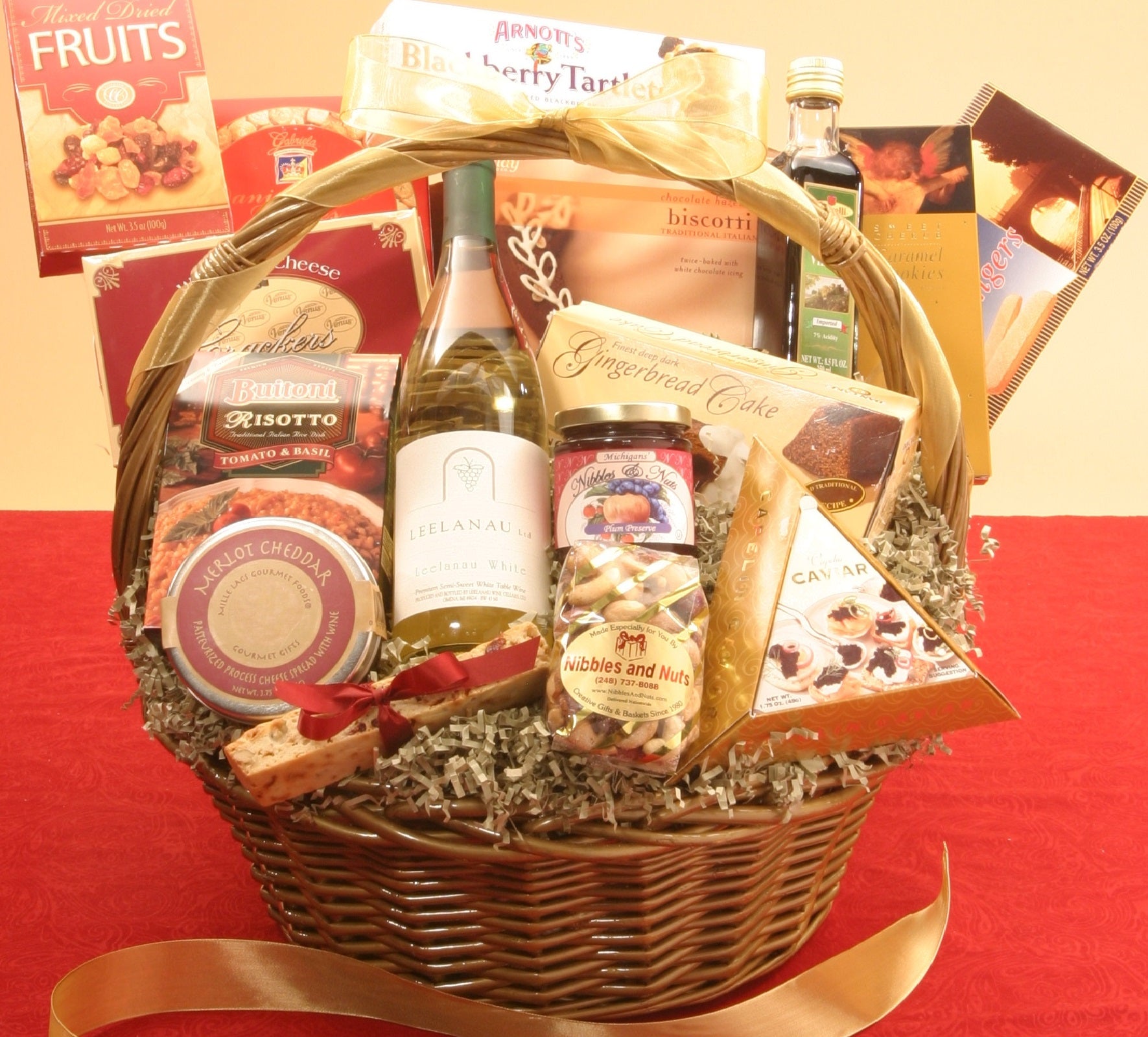Fancy Delicious Gourmet wine Basket strawberry (#1159)"Largest Gift Pi ...