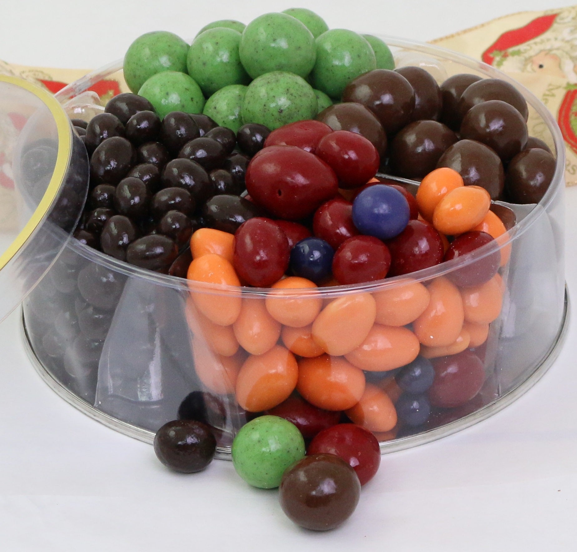 Holiday Chocolate Covered Fruits, Candies & Nuts Lucite Tin 7420 ...